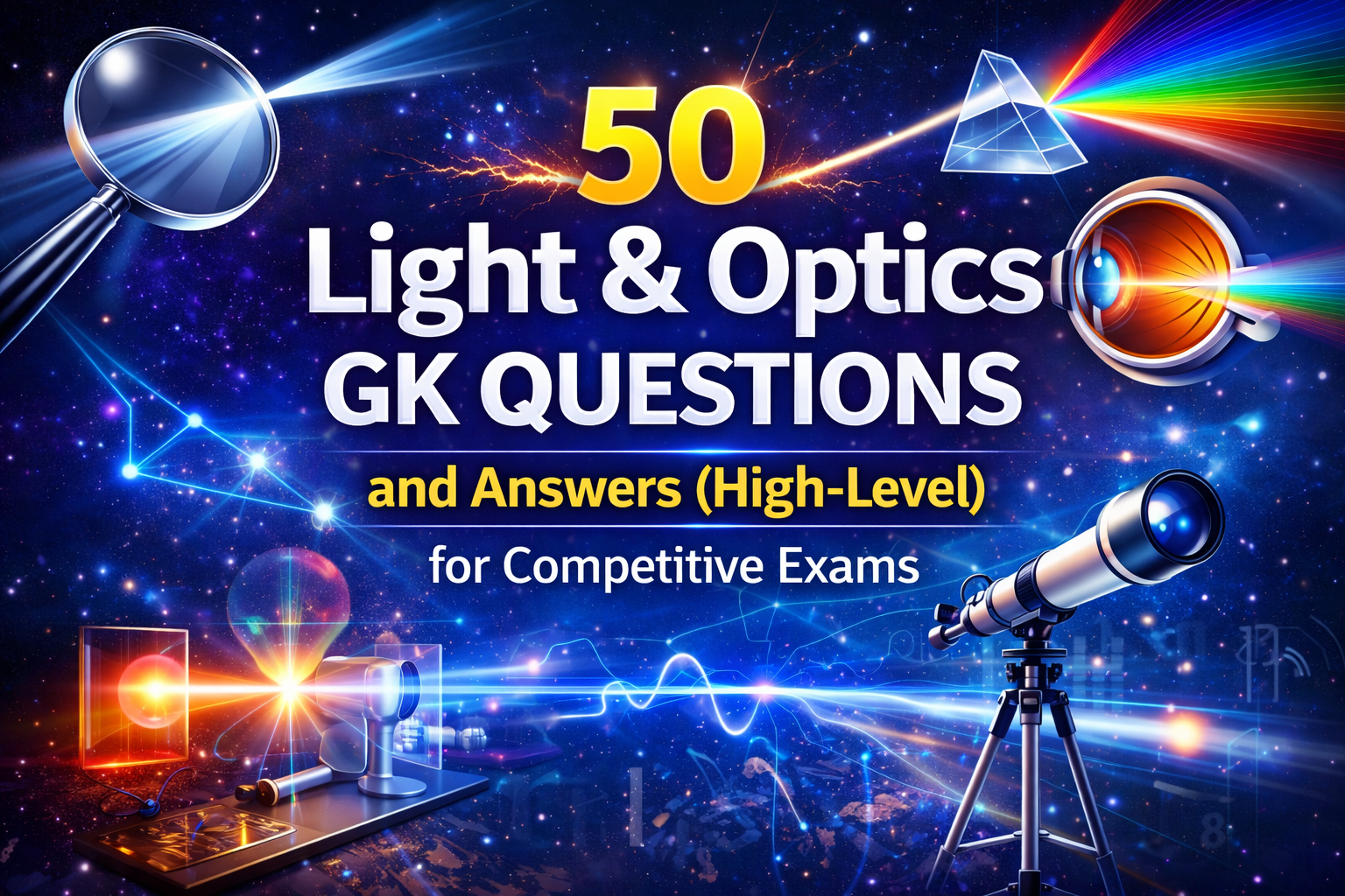 50 Light & Optics GK Questions and Answers (High-Level) for Competitive ...