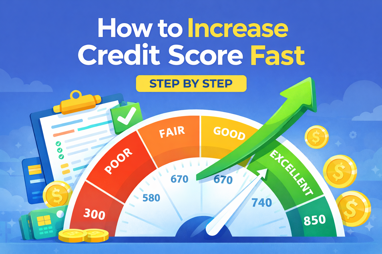 How to Increase Credit Score Fast (Step-by-Step Guide for Beginners ...