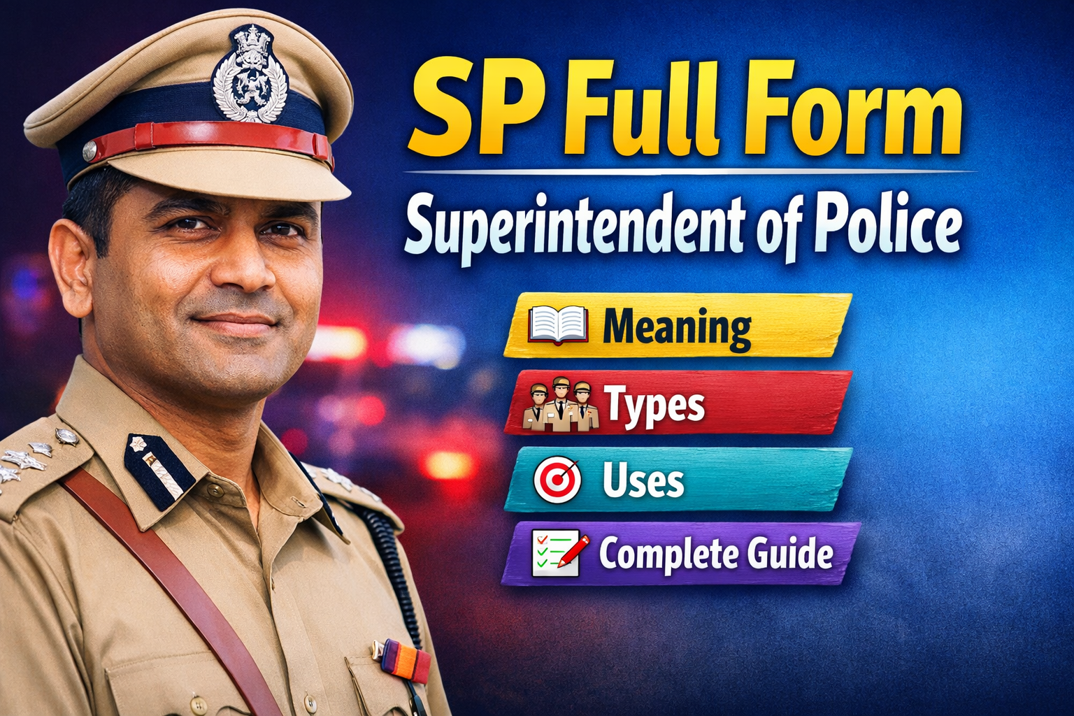 SP Full Form – Superintendent of Police: Meaning & Guide